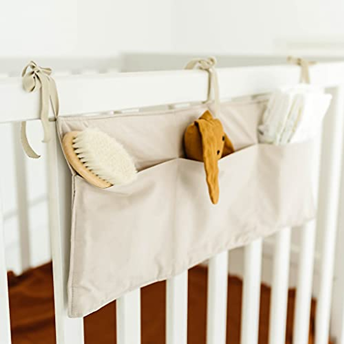 Natemia Baby Nursery Crib Organizer- Hanging Diaper Organizer for Crib - Made in Portugal