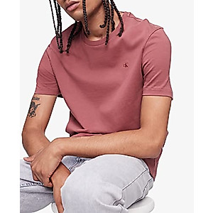 Calvin Klein Men's Relaxed Fit Crewneck T-Shirt, Apple Butter, Large