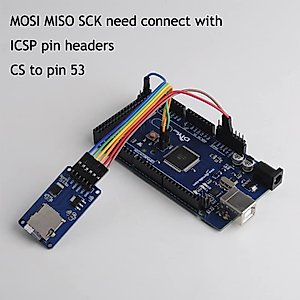 Geekstory 5 PCS Micro SD Card Module Mini TF Card Adapter with Memory Storage Breakout Board SPI Interface Driver + 40 PCS Female to Male Dupont Cable Line for Arduino Raspberry Pi