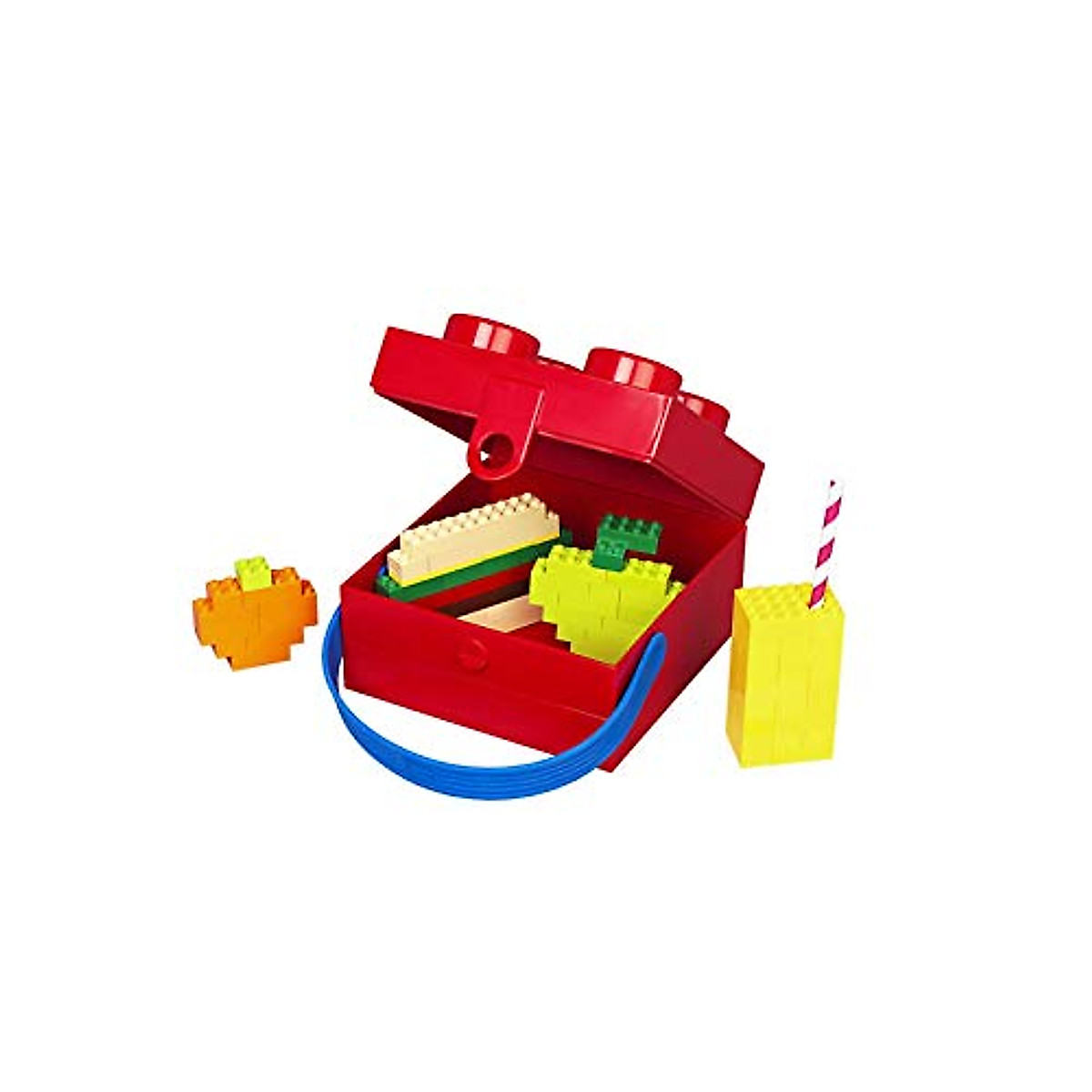 Room Copenhagen Lego Hand Carry Box 4 Handle Blue, Bright Red