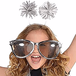 Amscan Pom Yarn Spings Head Bopper, 9" x 4 1/2", Silver