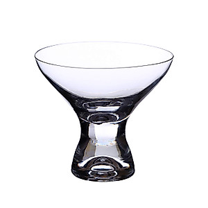 Red Vanilla Samba martini/Dessert Glass (Set of 6), 11 oz, Clear