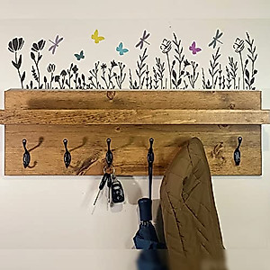 Large 16x12 Inch Wildflower Stencil for Painting on Wood, Canvas - Reusable Drawing Stencils for Crafts, Wall, Art, Furniture - Wildflower Stencil - Floral Stencils