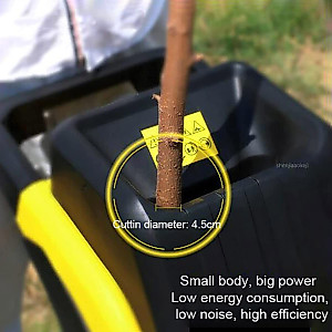QCLUEU 2400W Electric Garden Shredder, Wood Chipper with Max 1.4-in Cutting Diameter, Overload Protection, 10M Power Line, for Lawn and Garden Use