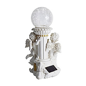 HOMESHINE Solar Garden Statues and Sculptures Angels Figurine Decoration Outdoor Decor Lights 12 Inch