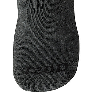 IZOD Men's Athletic Socks - Performance Cushion Quarter Socks (10 or 12 Pack), Size 6-12.5, Black/Grey (12Pk)