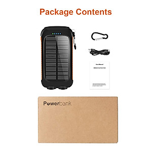 𝟮𝟬𝟮4 𝙐𝙥𝙜𝙧𝙖𝙙𝙚 Solar Power Bank, Solar Charger, 38800mAh Outdoor Portable Charger, External Battery Pack 5V/3.1A Fast Charger Type C Ports with LED Flashlights, Perfect for Travel Camping