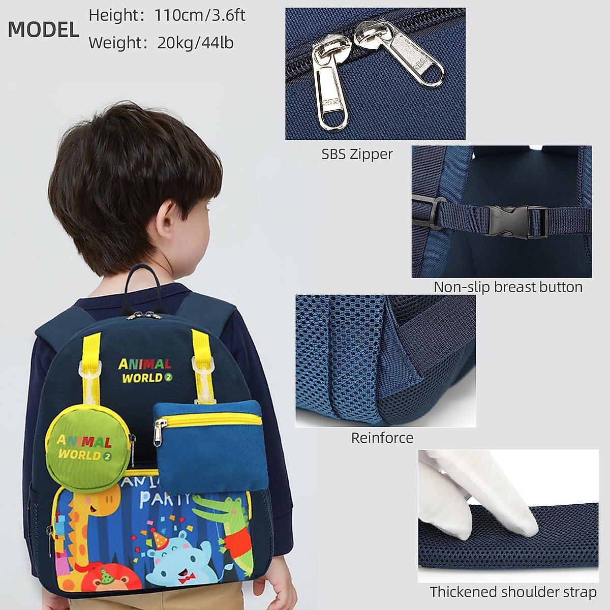 willikiva Cute Dinosaur Kids backpack for Girls Boys Preschool kids 3-5 Toddler(Dinosaur)