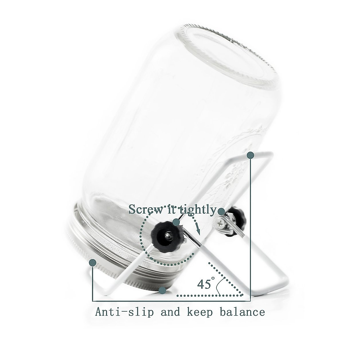 2 Pack Foldable Stainless Steel Sprouting Stands for Mason Jar Pot Lid Drain Tablet Rack with Non-slip Scaffolds