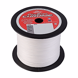 Berkley ProSpec® Chrome Premium Hollow Braid Superline, White, 130lb | 58.9kg, 500yd | 457m Fishing Line, Suitable for Saltwater Environments