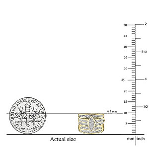 Dazzlingrock Collection Round White Diamond Forever Engagement Trio Ring Set (0.28 ctw, Color I-J, Clarity I2-I3), 10K Yellow Gold, Women size 7.5 and Men size 10.5