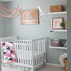 Universal Baby Monitor Mount for ANMEATE SM24, Arlo, Motorola, Owlet Cam and Most Other Baby Monitors, Flexible Gooseneck Baby Monitor Holder for Crib Without Tools or Wall Damage