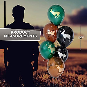 Havercamp Next Camo Party Bucks Latex Balloons | 6 Count | Great for Hunter Themed Party, Camouflage Motif, Birthday Event, Graduation Party, Father's Day Celebration