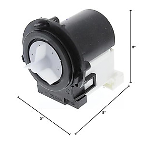 LG 4681EA2001T Genuine OEM Drain Pump Assembly for LG Washing Machines, Black