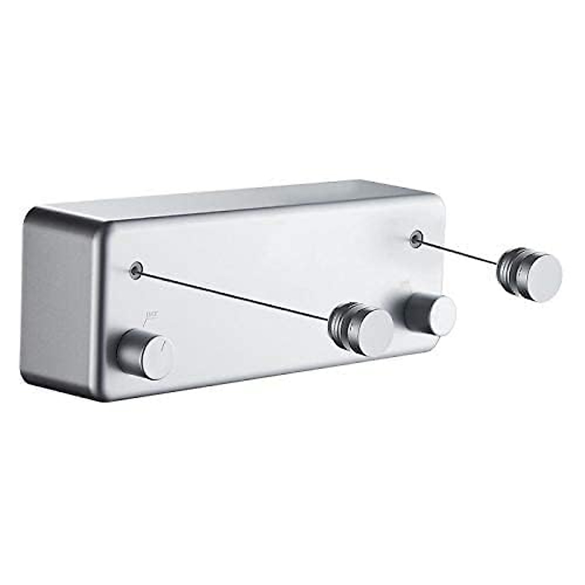 JOOM Retractable Clothesline Indoor Double Clothes Lines retracting | Heavy Duty for Drying Laundry line Outdoor|Wall Mounted Stainless Steel 13.8Feet Two line (Blue Grey)