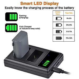 Pickle Power 2Pcs NB-2L NB-2LH Battery and LED Dua Charger for Digital Rebel XT XTi PowerShot G7 G9 S70 S80 S60 S50 S30 S40 S45 DC420 DC410 EOS 400D 350D VIXIA HF R10 Elura 40 50 60