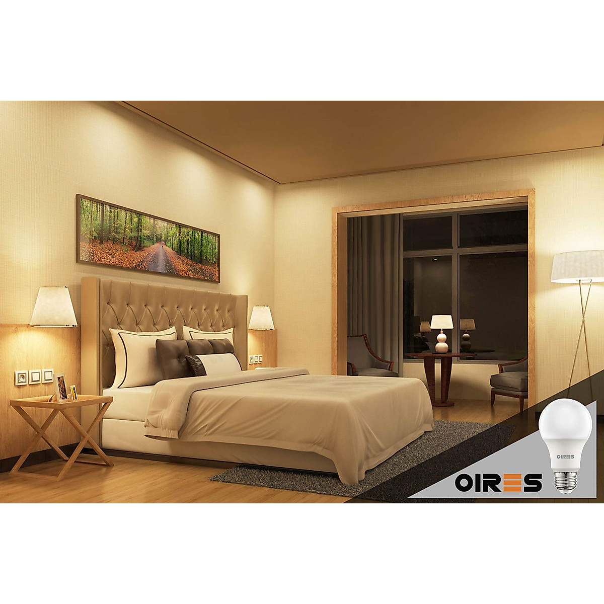 OIRES 60W Equivalent LED Light Bulb 800 Lumens A19 Shape Bulbs 2700K Warm White Non-Dimmable UL Listed 9 Watt E26 Base Suitable for use in Enclosed Fixtures & Damp Locations - 6 Pack