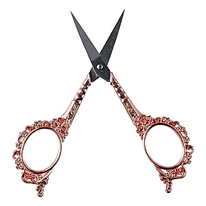 HomeSoGood Embroidery Scissors Sewing Scissor,4.5in Crochet Scissor,Rose Gold Craft Shears for Handcraft DIY Needlework Artwork
