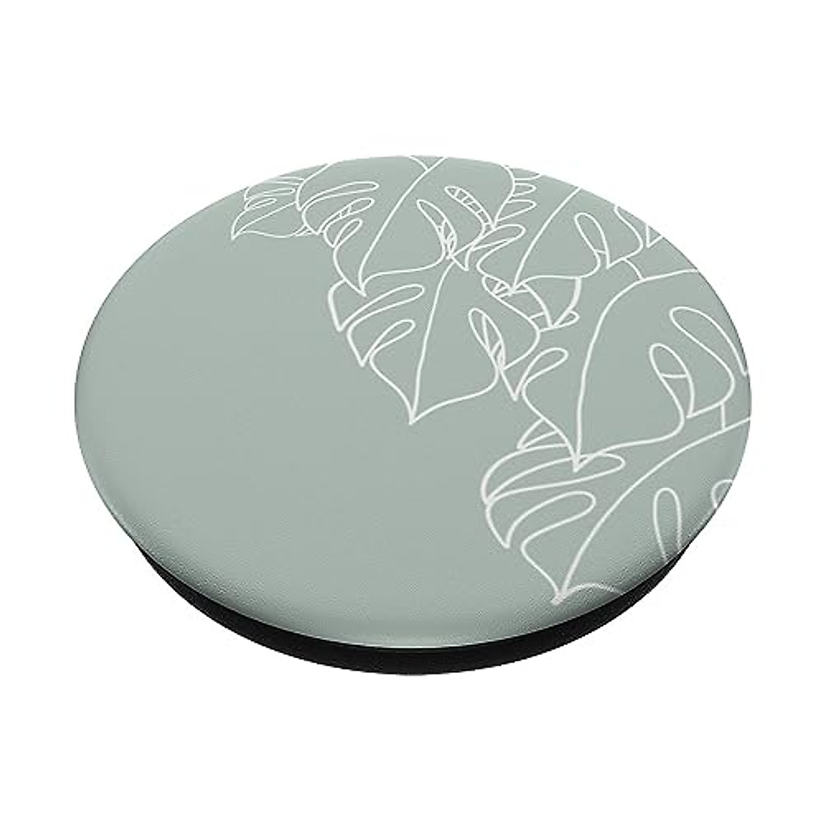 Light Green Mint Pastel Monstera Leaf Botanical Tropical PopSockets Standard PopGrip