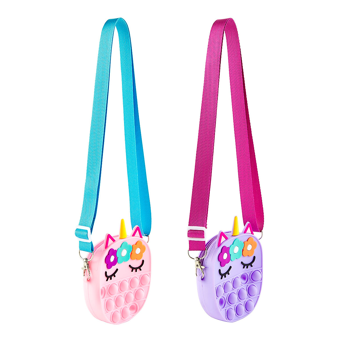 Mud Pie Pink Unicorn Popper Purse