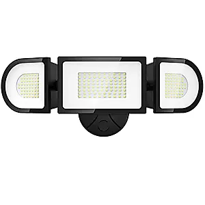 Onforu 100W Flood Lights Outdoor, 9000LM Super Bright LED Flood Light Outdoor Switch Controlled, IP65 Waterproof LED Exterior Floodlight with 3 Adjustable Head, 6500K White Outdoor Security Light