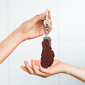 ibasenice Artificial Roast Beef Keychain Holder 1:1 Pvc Creative Fake Steak Keychain Lifelike Food Model Keyring Imitation Meat Keychain for Backpack Purse