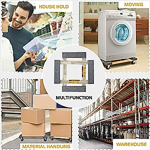 Olympia Tools Furniture Dolly for Moving, 1000 LB Capacity, 18 x 30 in, Fully Asembled, FSC Acacia Wood (Single Pack)