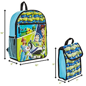 RALME Pixar Toy Story Backpack Set for Kids, 16 inch with Lunch Bag and Water Bottle