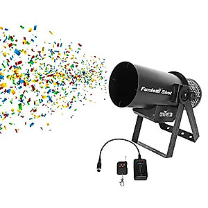 CHAUVET DJ FunFetti Shot Professional Confetti Launcher w/Wireless Remote for Concerts, Parties, and Special Events