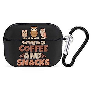 Owl Humor Design Airpods Case Cover for Apple AirPods Pro Cute Airpod Case for Men Women Boys Girls Silicone Protective Skin Airpods Accessories with Keychain