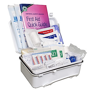 Safety and Trauma Supplies Hi-Viz All-in-One DOT OSHA Compliant Kit with Kidde 5 BC Fire Extinguisher Model FA5G