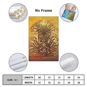 from Reincarnation to Nirvana Religious Art Poster Wall Art Paintings Canvas Wall Decor Home Decor Living Room Decor Aesthetic 16x24inch(40x60cm) Unframe-Style