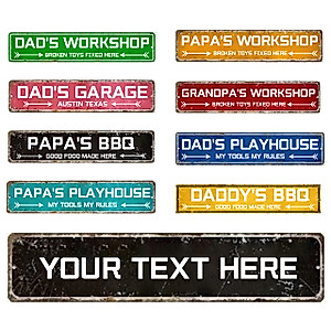 Personalized Street Sign Customized - Custom Street Signs Decor For Bedroom Personalized Steet Sign Post Custom Cat Dog Dad House Road Signs Room Decor