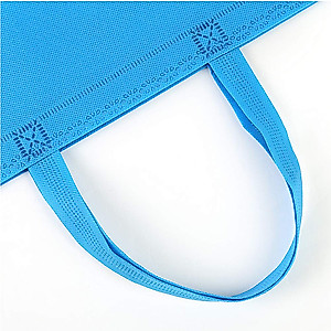 HoYuanFlo 10PCS Reusable Tote Bags Travel To-Go Kicthen Dining Food Non-woven Fabric Shopping Grocery Bags with Handles