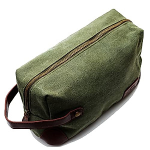 Vetelli Vintage Canvas Toiletry Bags, Travel In Style, Waterproof Canvas Dopp Kits, Durable (Marco)