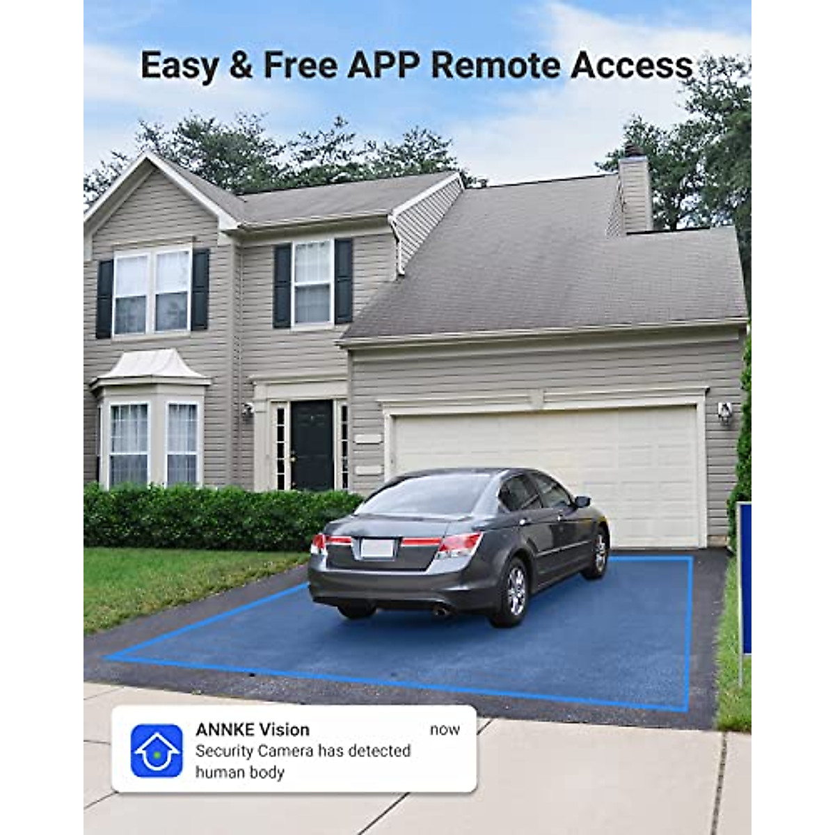 ANNKE C500 5MP PoE Security IP Dome Camera, Super HD H.265+ Night Vision, Remote Access Built-in Mic, Support 256 GB TF Card, IP67 Outdoor Weatherproof & IK10 Vandal-Proof