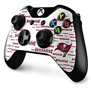 Skinit Decal Gaming Skin Compatible with Xbox One Controller - Officially Licensed NFL Tampa Bay Buccaneers White Blast Design