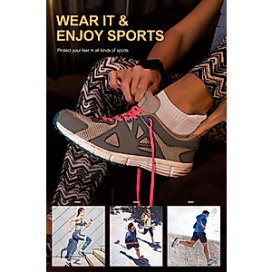 CS CELERSPORT Ankle Athletic Running Socks Low Cut Sport Tab Sock for Men and Women (6 Pairs), Medium, White