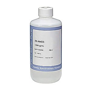 PerkinElmer N9300136 Inorganic Aqueous Single Nickel (Ni) Element Pure Grade Standard Solution for AA and ICP-OES, 1,000µg/mL, 2% HNO3, 500mL