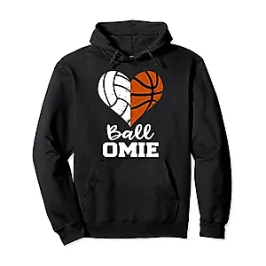 Ball Omie Heart Funny Volleyball Basketball Omie Pullover Hoodie