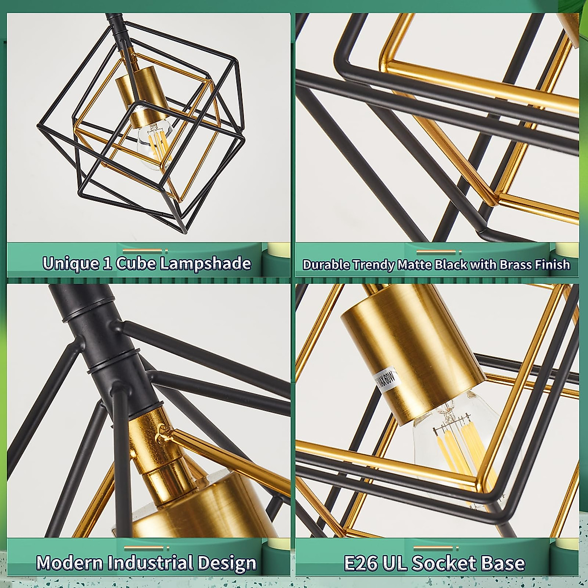 BEHIYA Dimmable Farmhouse Floor Lamp for Living Room, 1 Light Rustic Standing Tall Lamp, Modern Bright Floor Lamp, Industrial Standing Lamp for Bedroom, Tall Pole Lamps Office, LED Bulbs Included.