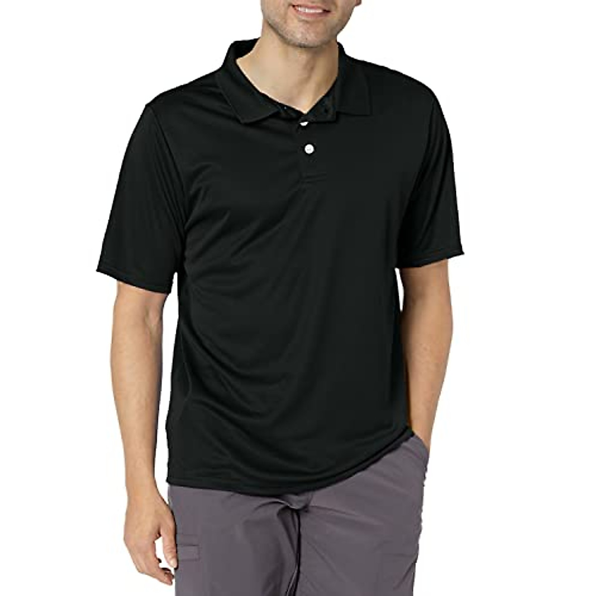 Hanes Sport Men's Cool DRI Men's Performance Polo,Black,X-Large