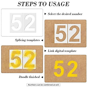 12 Inch Large Number Stencils Reusable Plastic Number Stencils Address Number Painting Stencils Templates for Mailbox Signs Home Address Number(Classic Style)