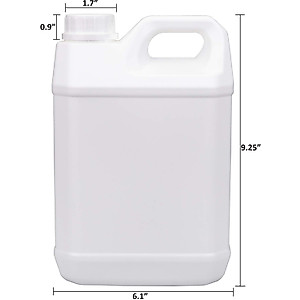 Nicunom 3 Pack 80 Oz Plastic Jugs, F-Style Large Empty Jug Container Bottle with Airtight Lids, Reusable Food-grade BPA Free HDPE Plastic, for Home and Industrial Use, White