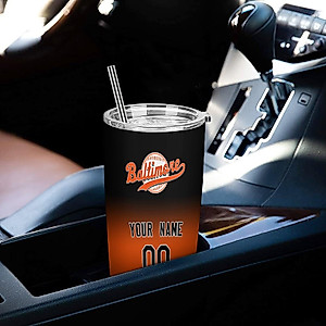 Custom Car Tumbler,Tumblers Stainless Steel 20.8oz,Personalized Baseball Cup,Sports Travel Coffee Mug,Customized Presents Gifts for Mother's Day Friends Fan Players Coach Lovers,Custom Number and Name