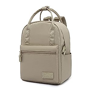 HotStyle 8811s+ Fashion Mini Backpack, Women' Small Backpacking Purse, Pastel Khaki