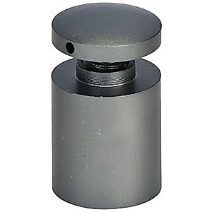 Displays2go Sign Spacers with Titanium Finish, Indoor Use Standoffs, Wall Mounting (FMA1818TI)