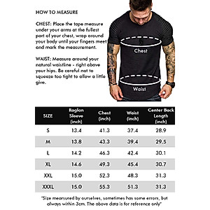 COOFANDY Mens Muscle Gym T-Shirts Fashion Hip Hop Shirt Light Grey L