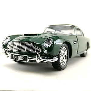 Sport Racing Classic Model Car Die-Cast 1:38 1963 Aston Martin DB5 Green Color Toy Collection Pull Back Open Door Hobby Collectible,unisex