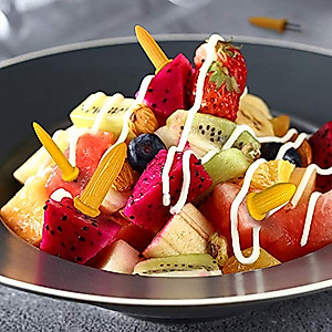 Kadden 20 PCS/Set Corn on The Cob Holders, Stainless Steel Heat Resistant Non Slip Barbecue Corn Prongs Skewers for BBQ, Cooking, Birthday Party (Yellow)